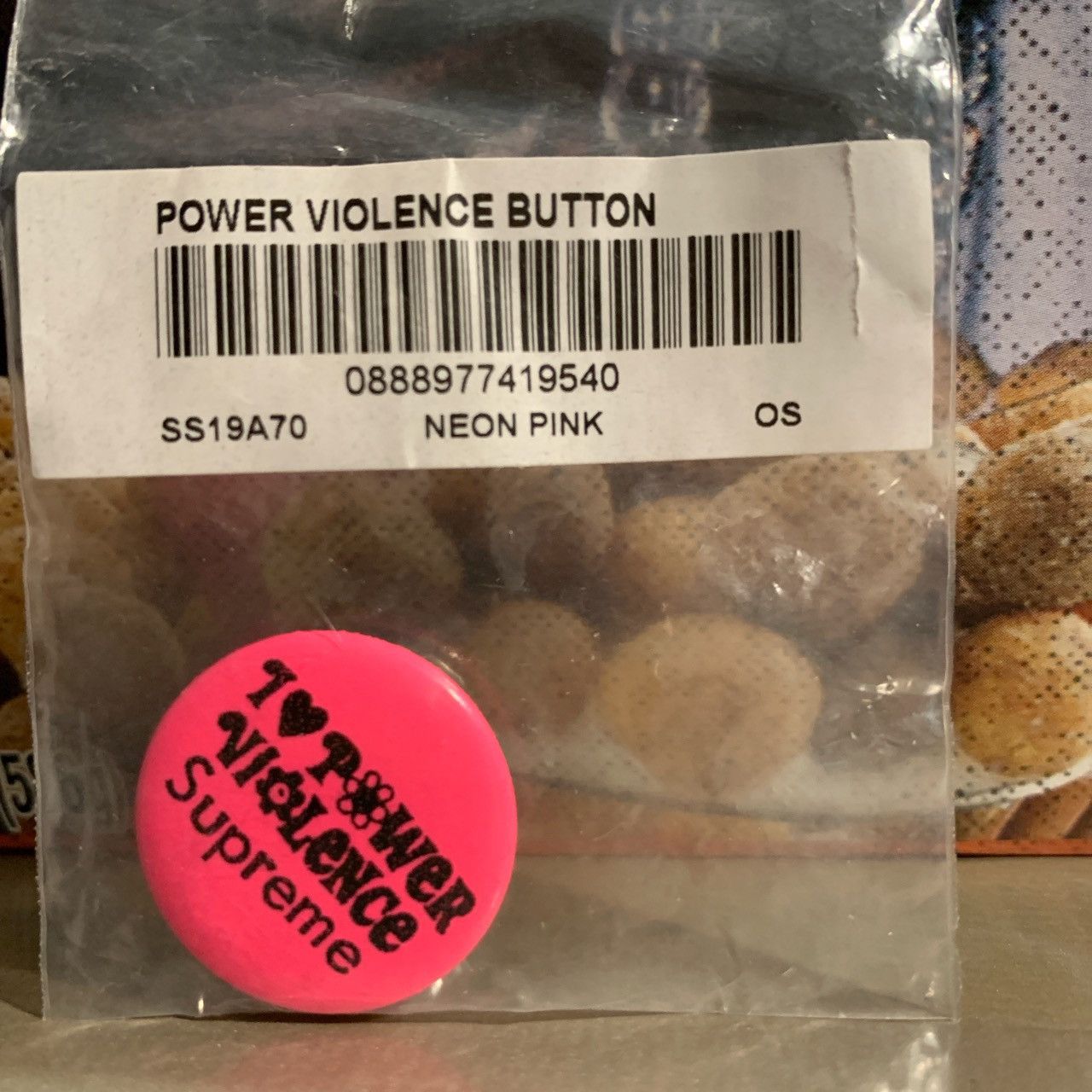 Supreme Supreme Power Violence Button | Grailed