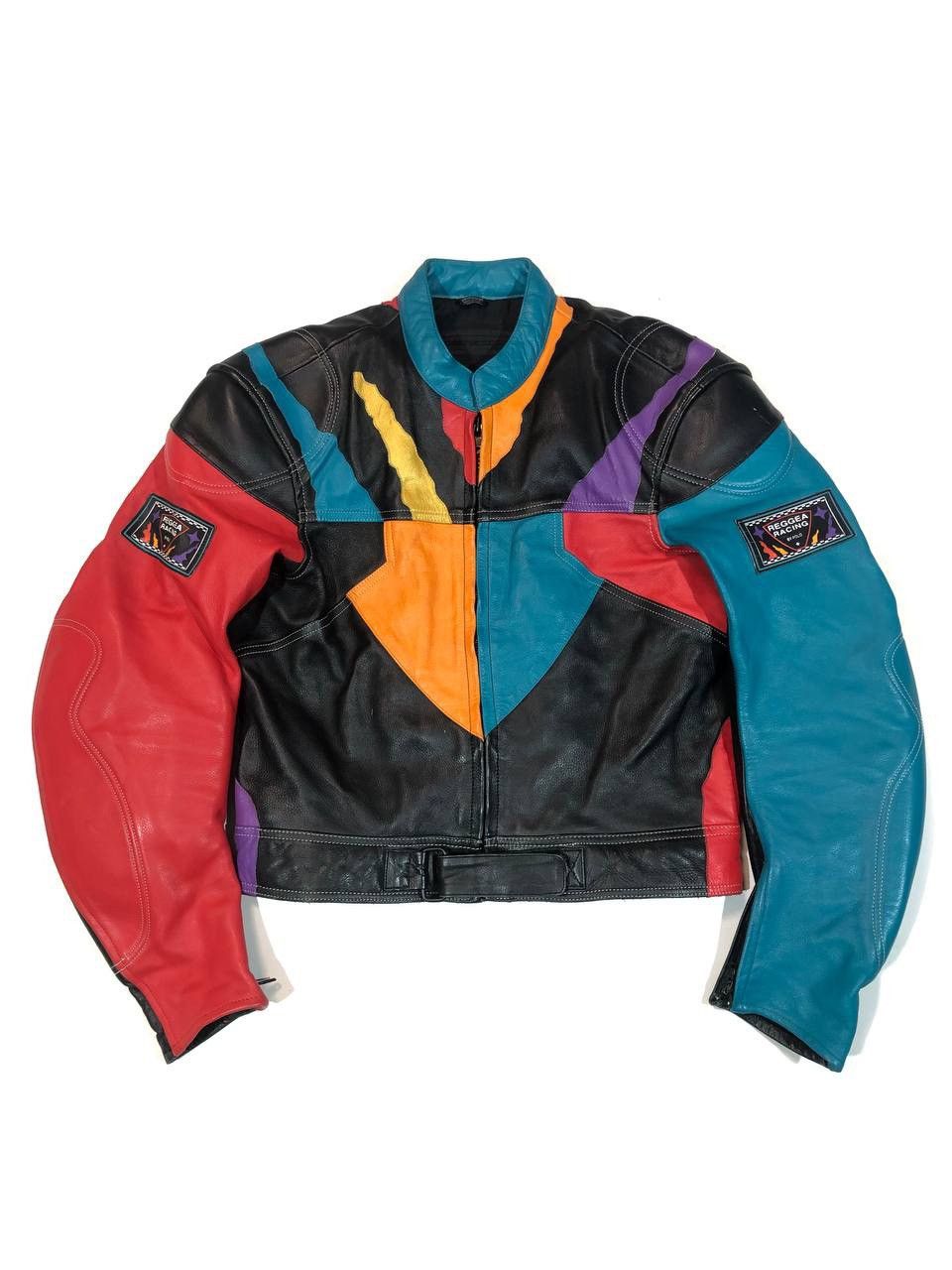 Japanese Brand × Leather Jacket × Racing Polo Leather Racing Moto ...