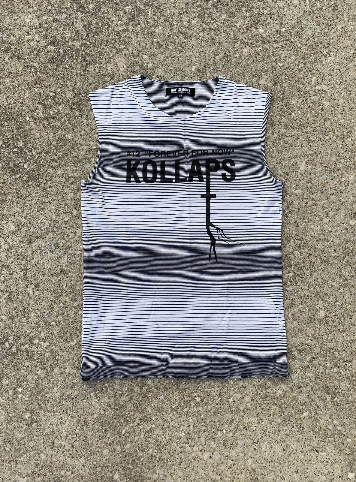 Raf Simons Raf Simons SS2002 Kollaps Striped Tank Top | Grailed