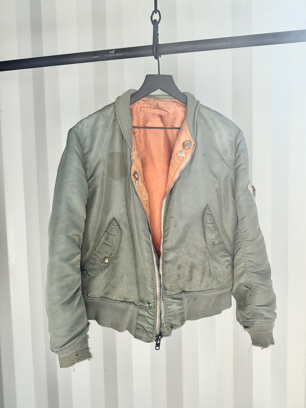 Other Thrashed Faded Ma1 Flight Bomber ERD Grunge | Grailed