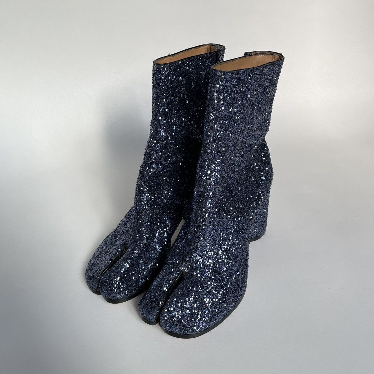 Maison Margiela Blue Glitter Tabi Boots | Grailed