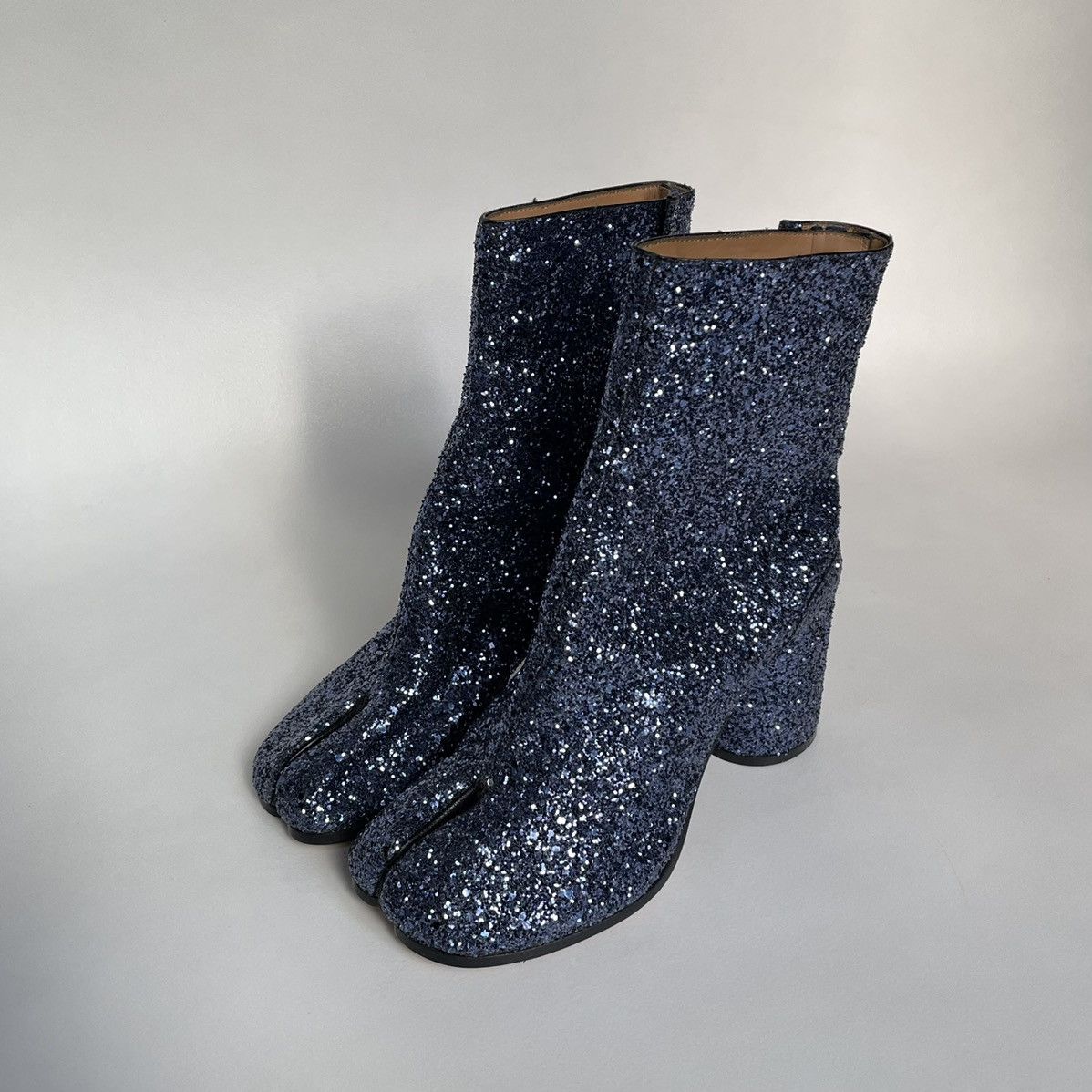 Maison Margiela Blue Glitter Tabi Boots | Grailed
