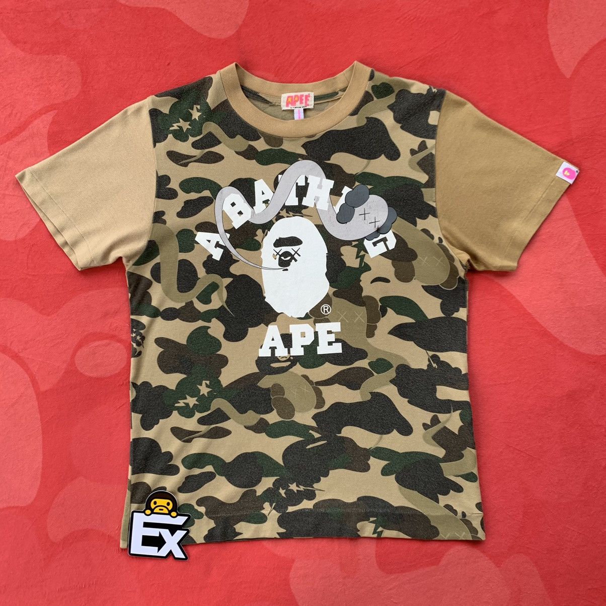Bape × Kaws Bape x Kaws College Tee | Grailed
