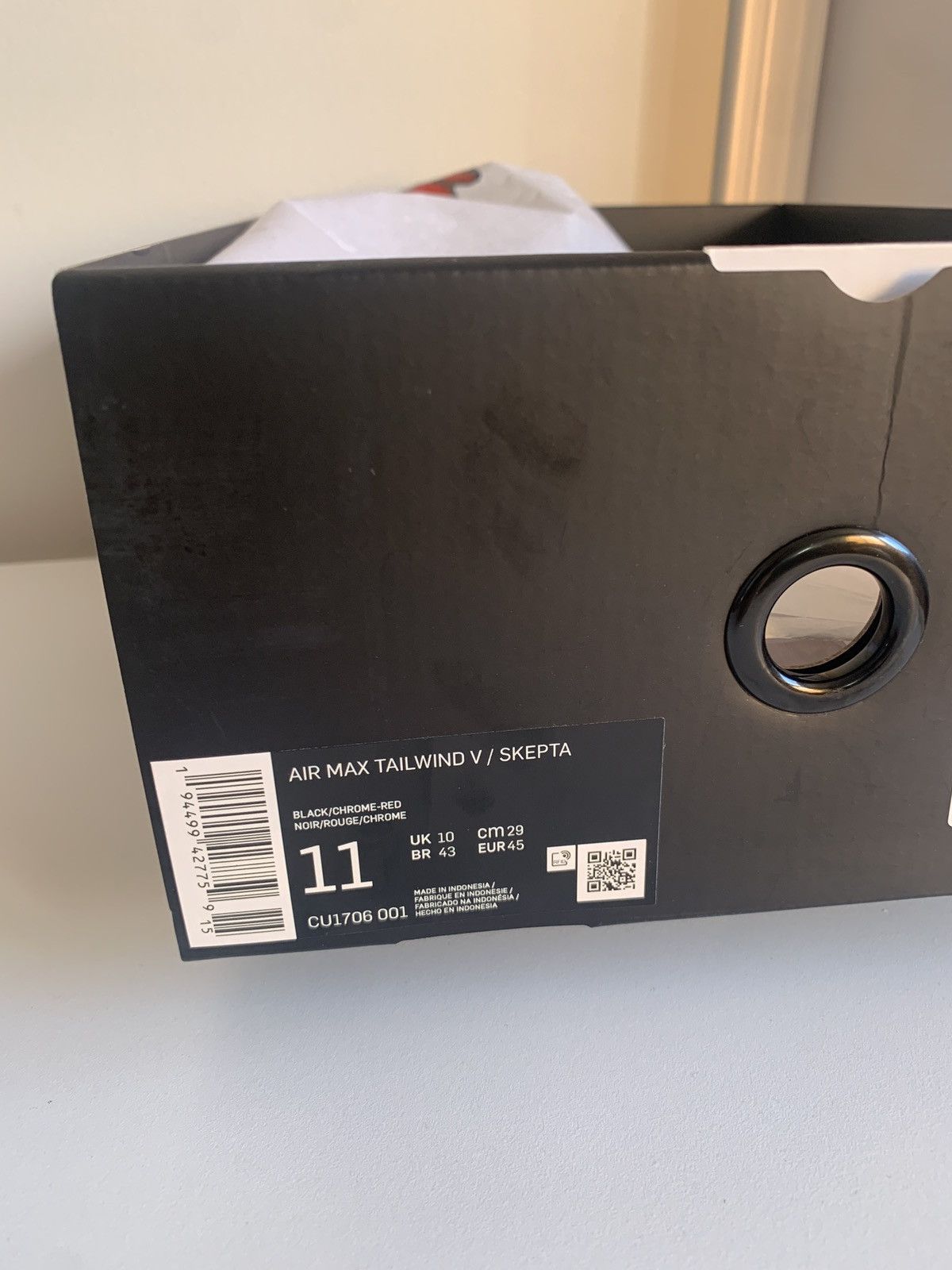 Nike Nike x Skepta Air Max Tailwind V Black / Chrome | Grailed