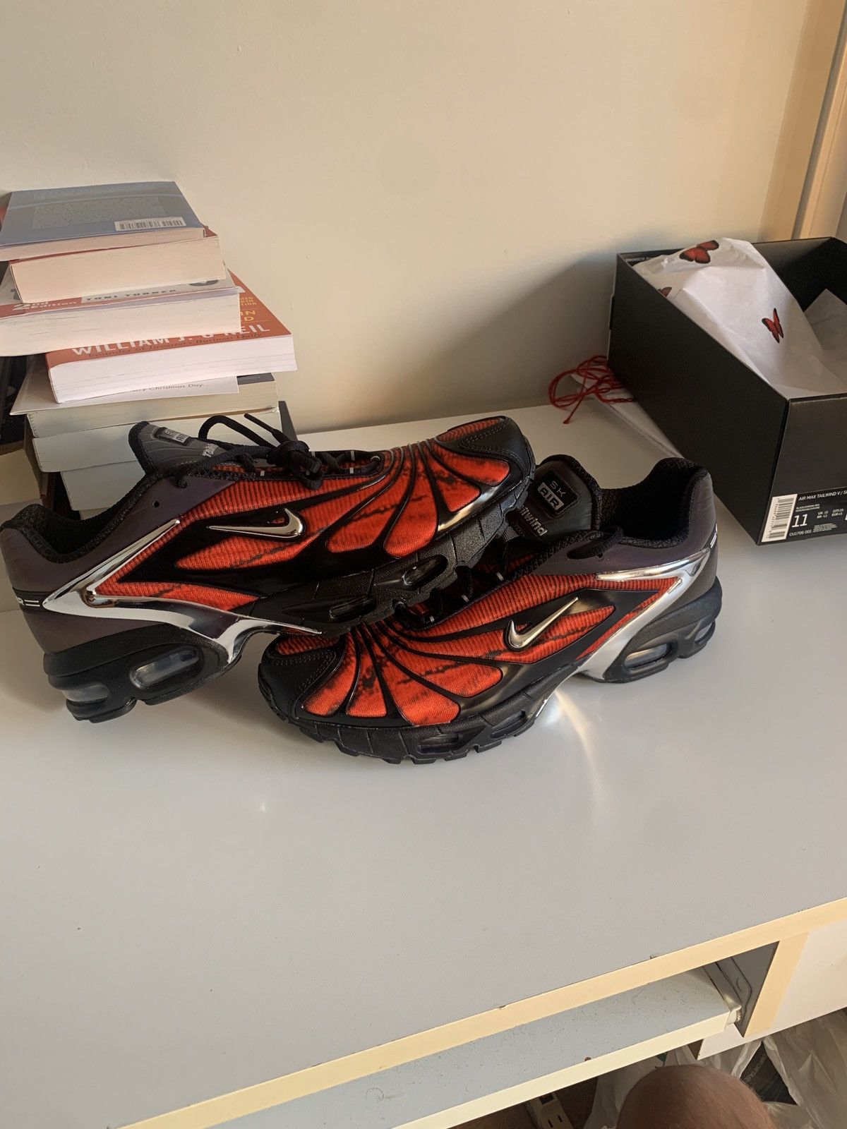 Nike Nike x Skepta Air Max Tailwind V Black / Chrome Red | Grailed