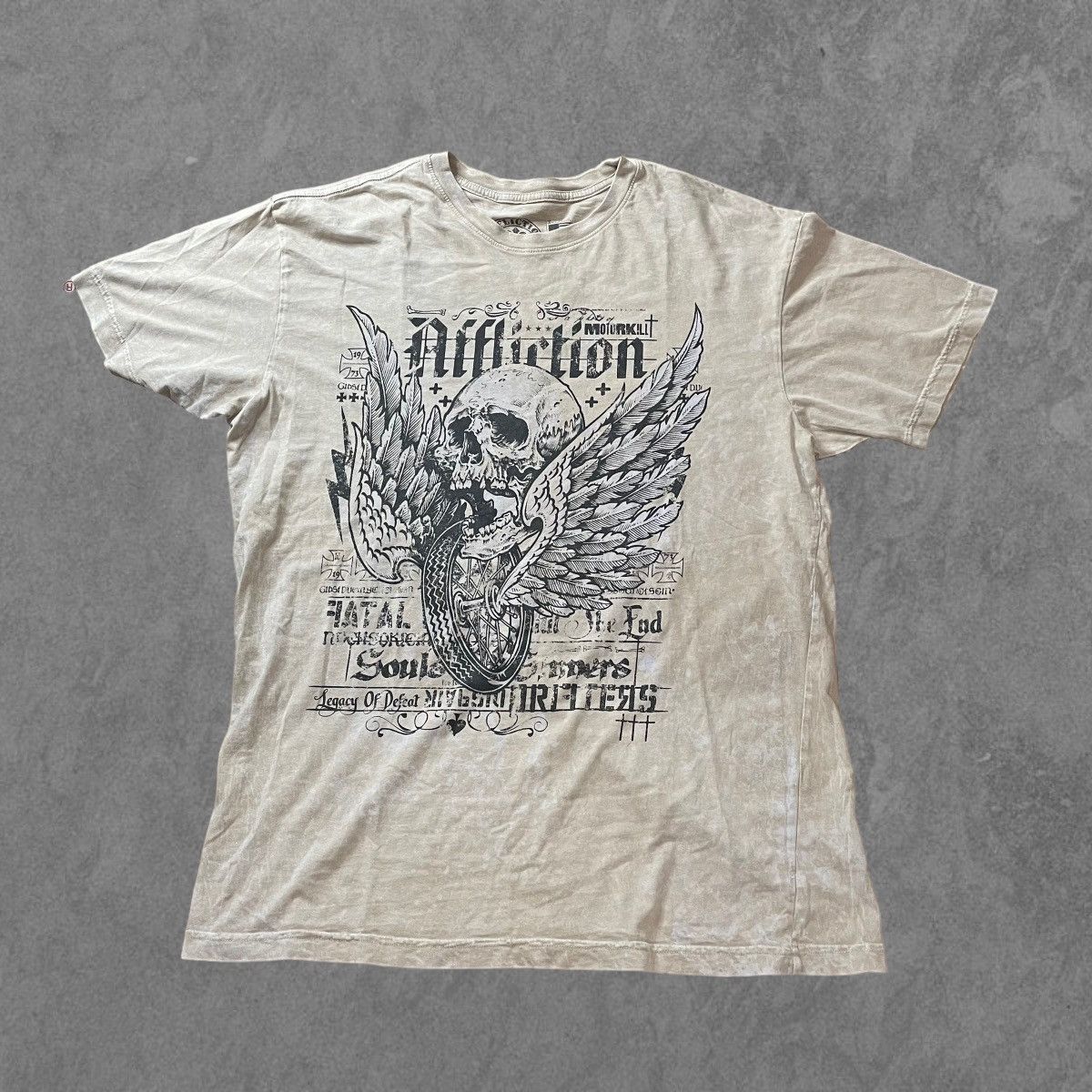 Affliction × Streetwear × Vintage Vintage Affliction Crazy Skull Big ...