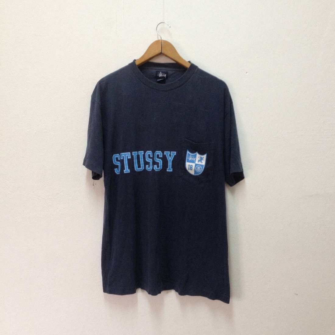 Made In Usa × Stussy Vtg Rare 90s Stussy Shirt Skate Rap Hiphop Shirt 1 Pocket | Grailed