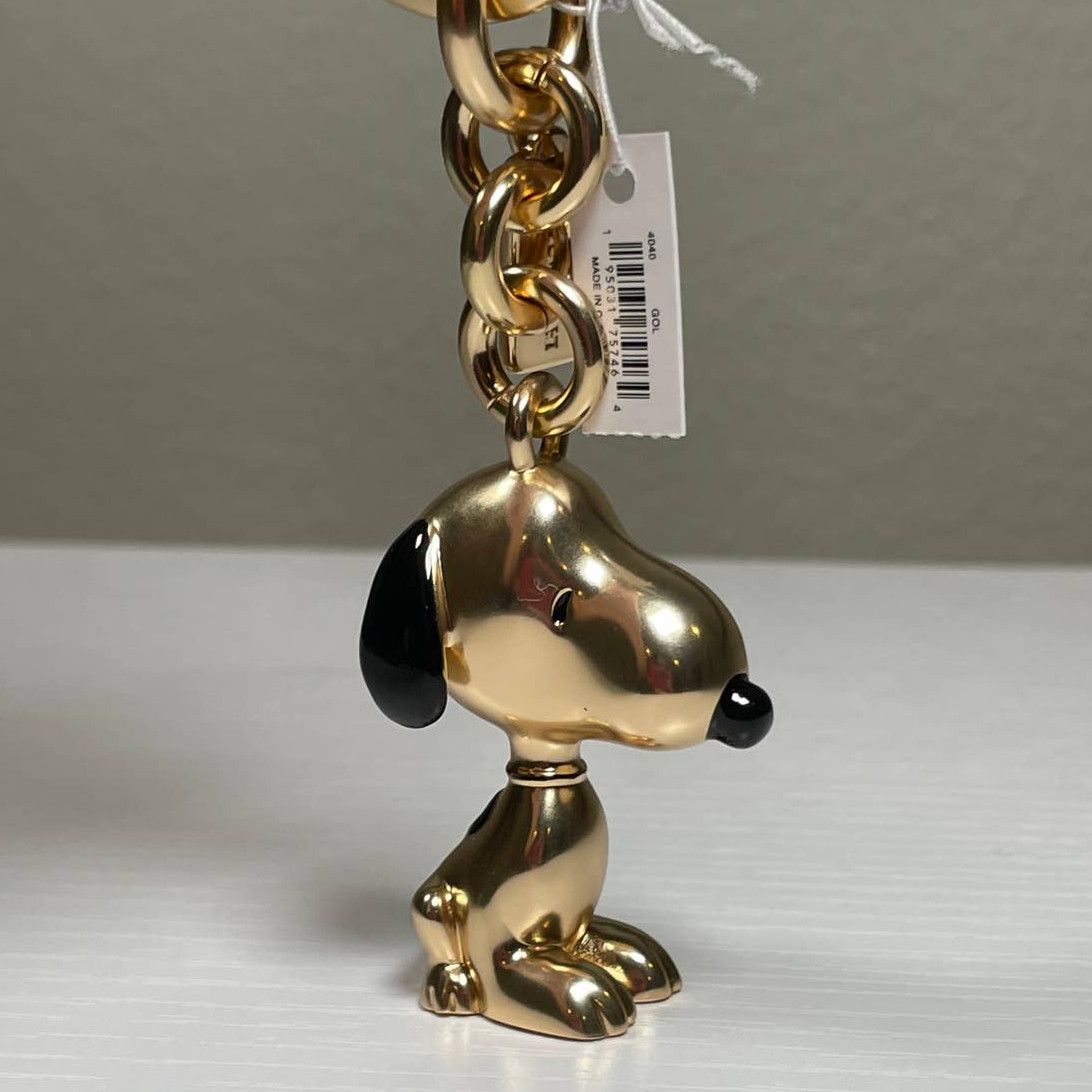 Coach Coach Peanuts Snoopy Bag Charm Keychain Gold Tone | Grailed