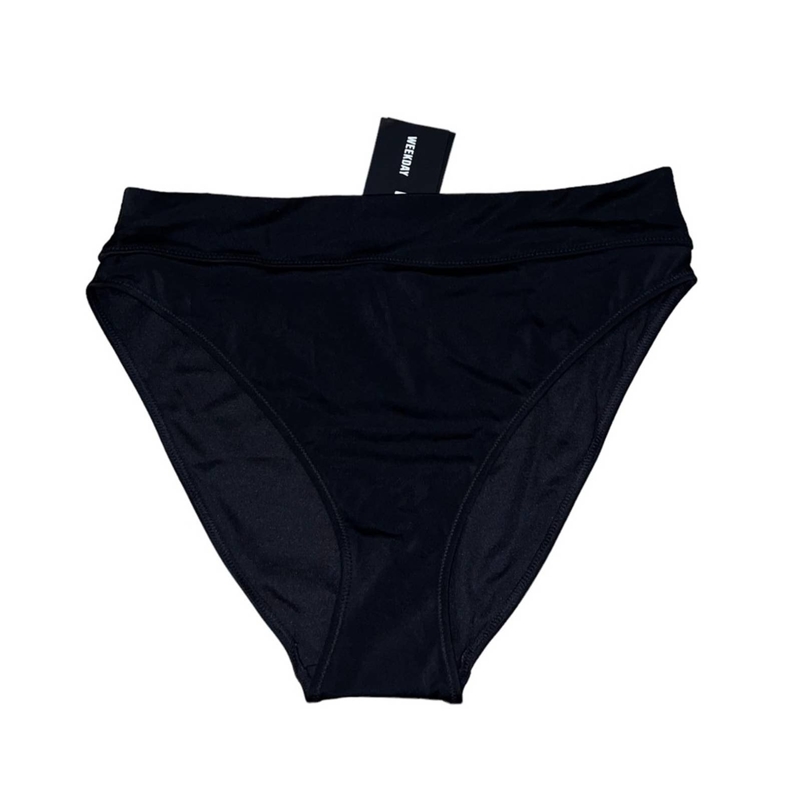 Weekday Weekday Heat Swim High Waist Black Bikini Bottom Size Large