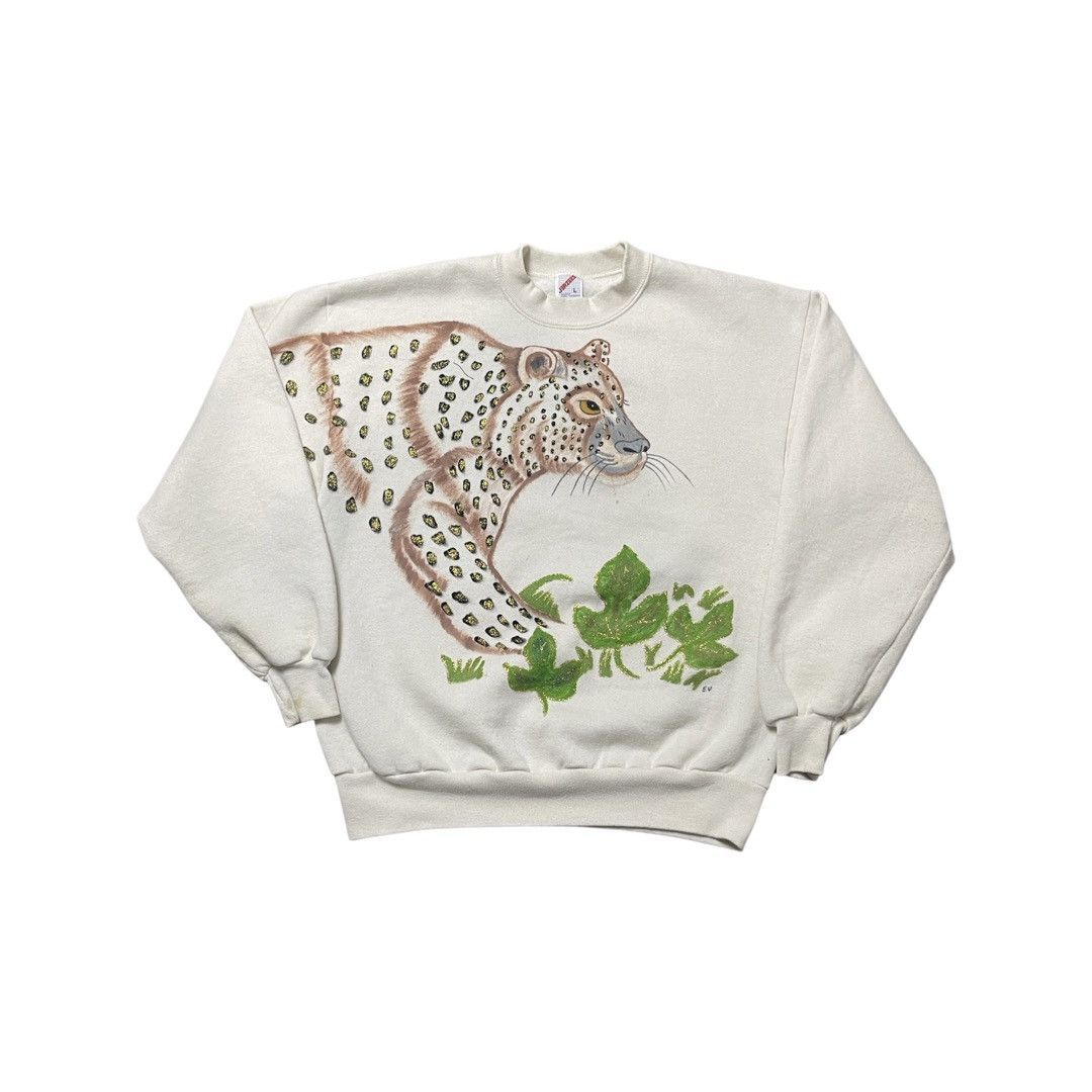 Vintage Vintage Made in USA Cheetah Crewneck | Grailed