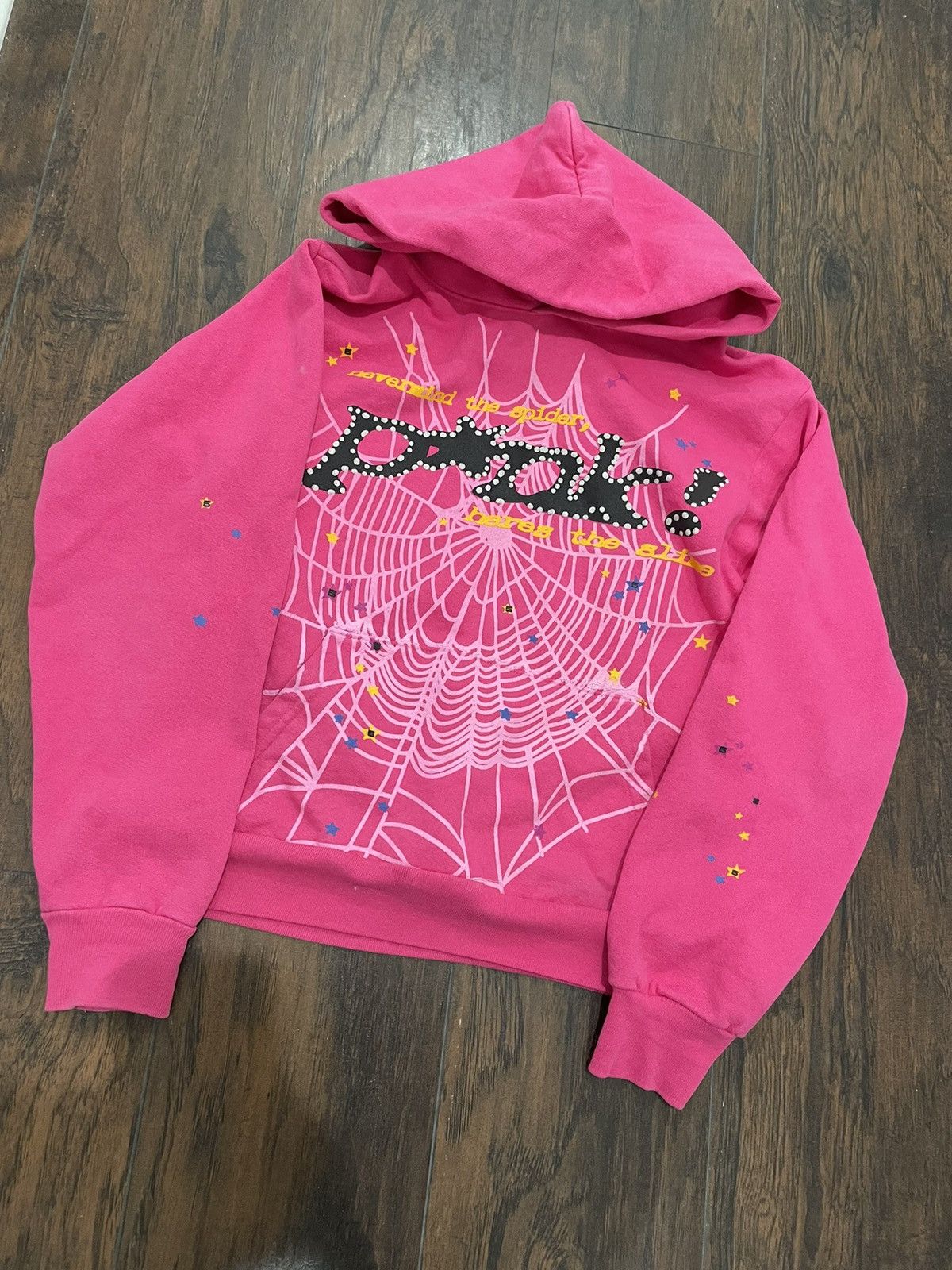 Spider Worldwide Sp5der pink hoodie | Grailed