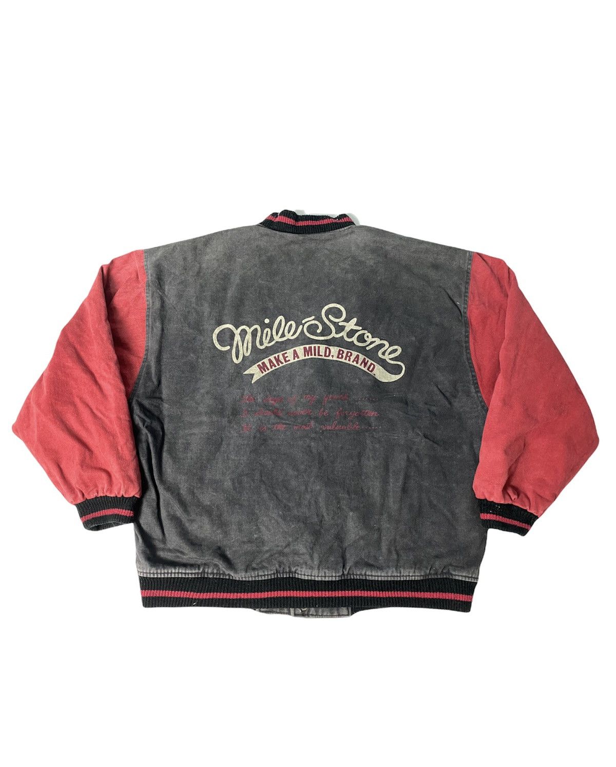 Japanese Brand × Milestone × Varsity Jacket Vintage Milestone Varsity ...
