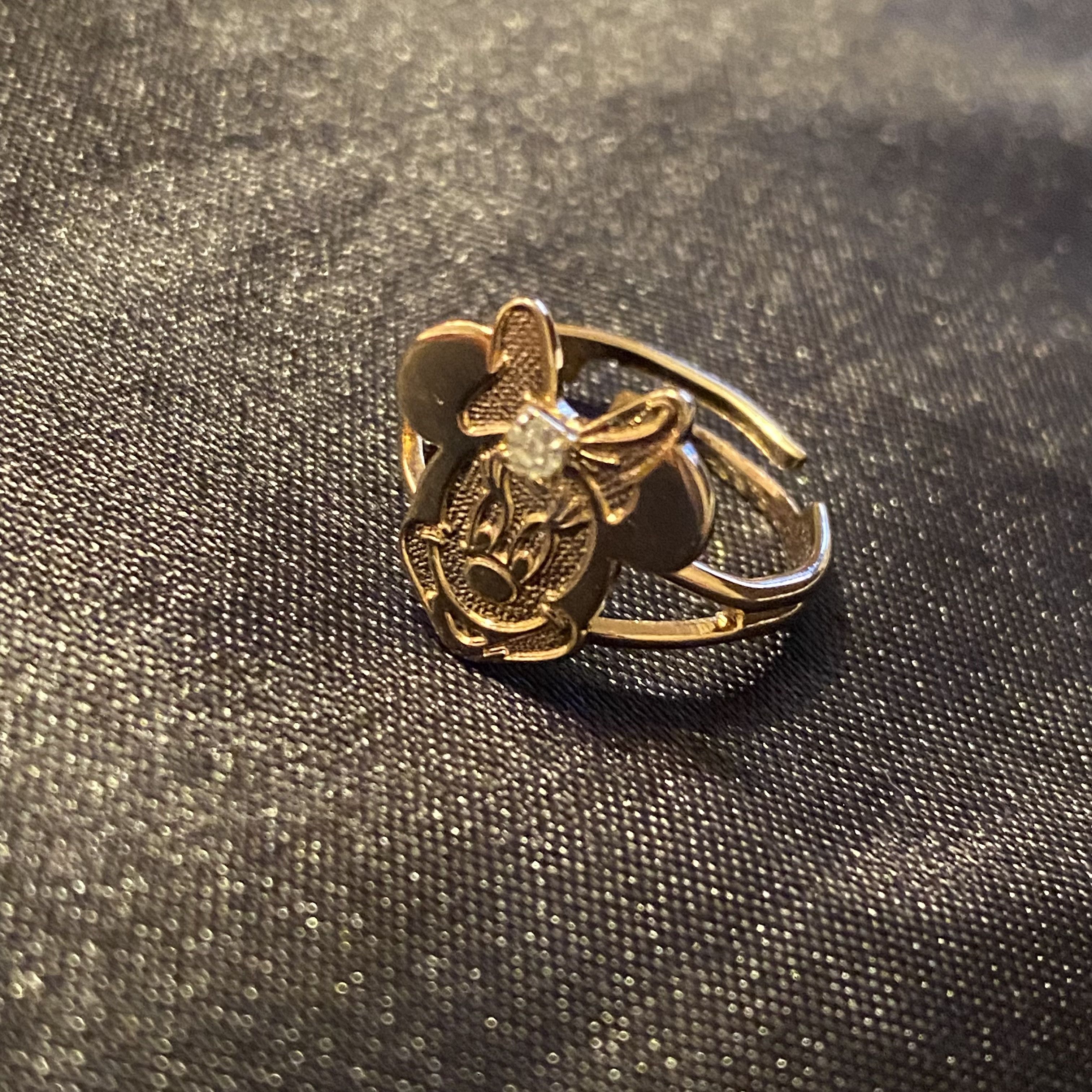 Disney Disney 24k Gold Plate Minnie Mouse Crystal Ring Size 6 | Grailed