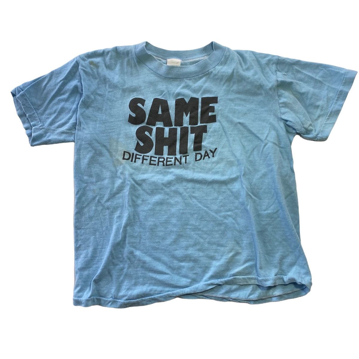 Vintage 80s UnisexVintage Same Shit Different Day Crop Style T Shirt ...