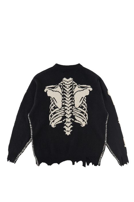 Vlone Saint Mxxxxxx Vlone Knitted Skeleton Sweatshirt | Grailed