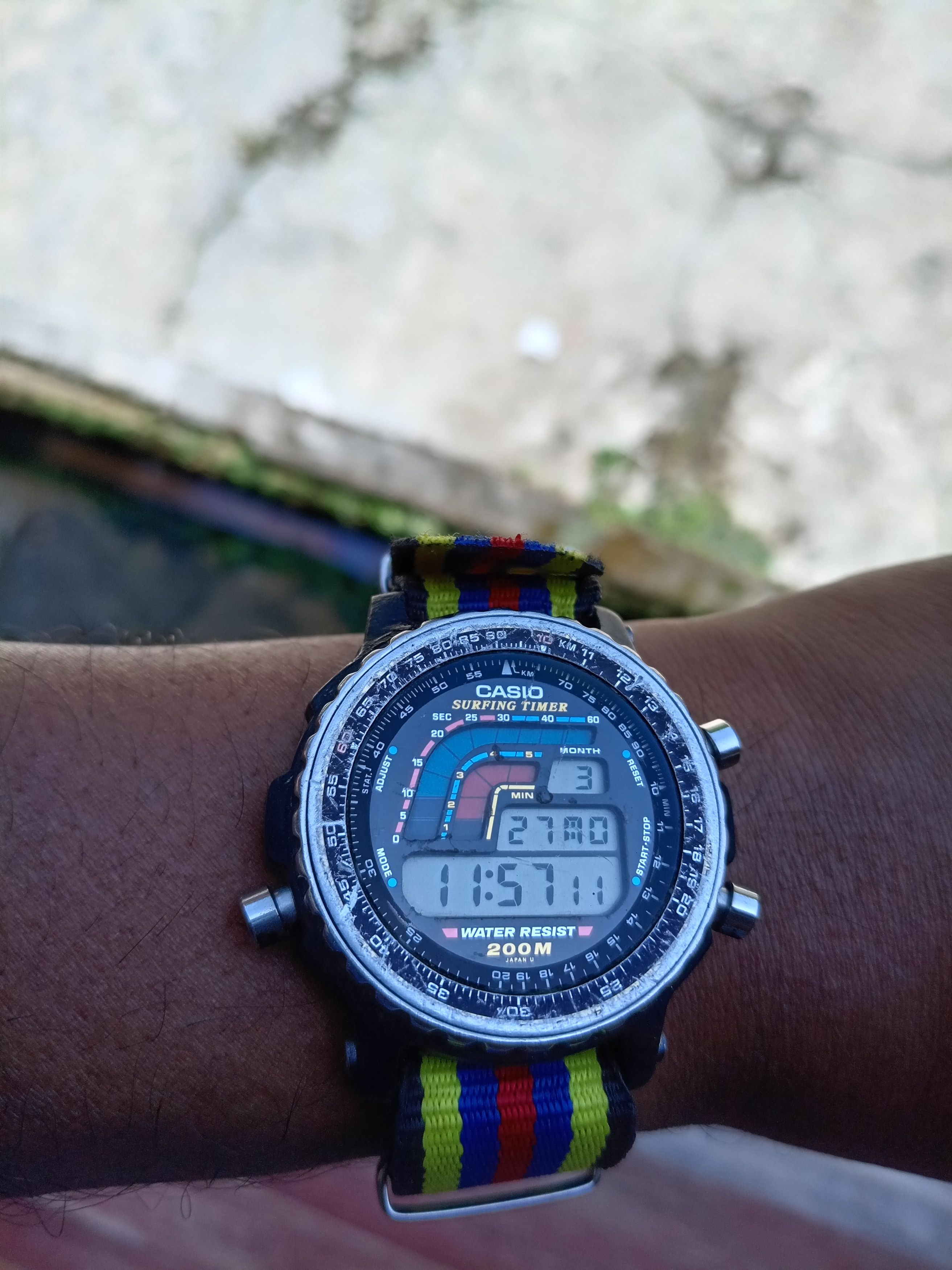 Casio × Japanese Brand Vintage casio dw403 surfing timer digital watch ...