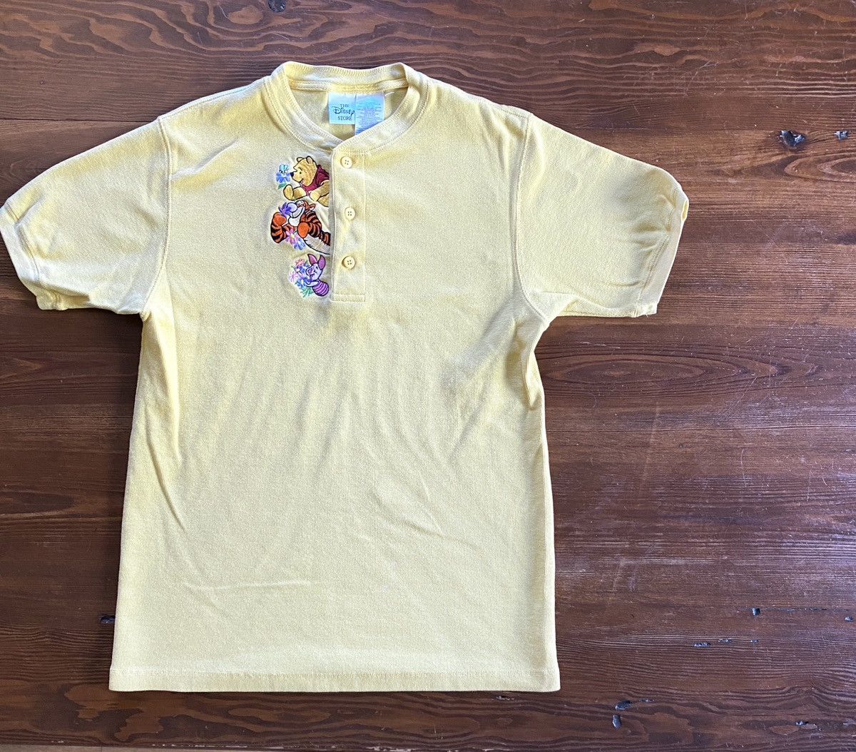 Disney Vintage 90’s Winnie the Pooh Textured Henley Ringer Tee | Grailed