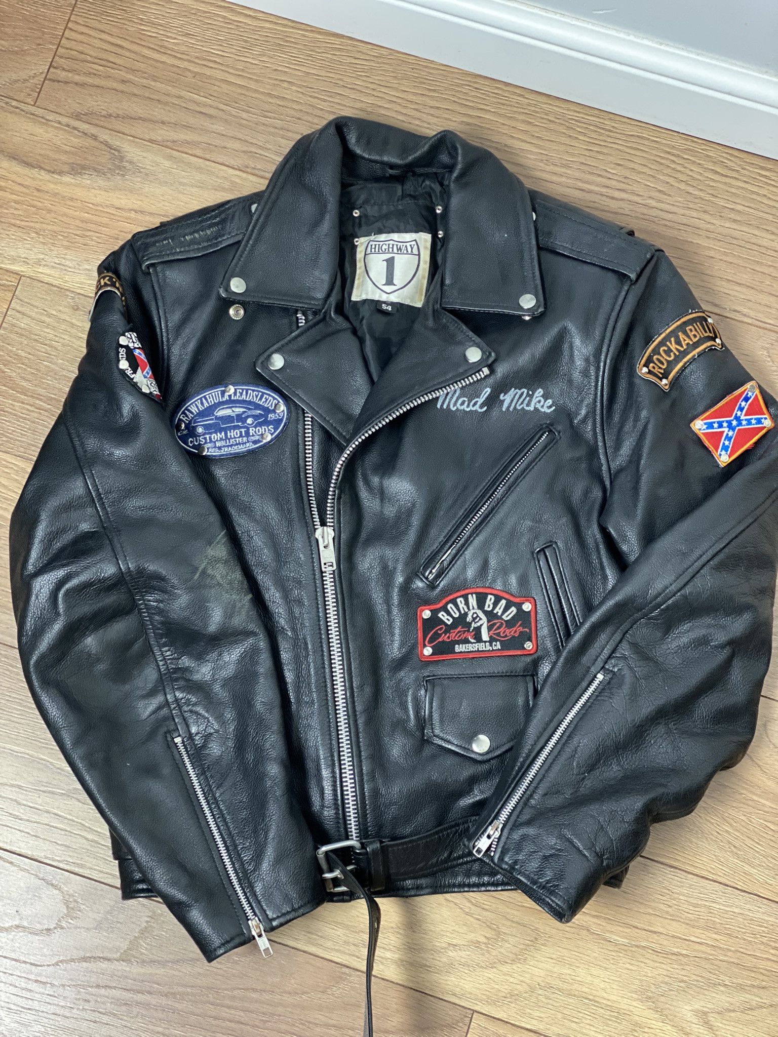 Handmade × Vintage Vintage Highway 1 hand painted leather jacket | Grailed