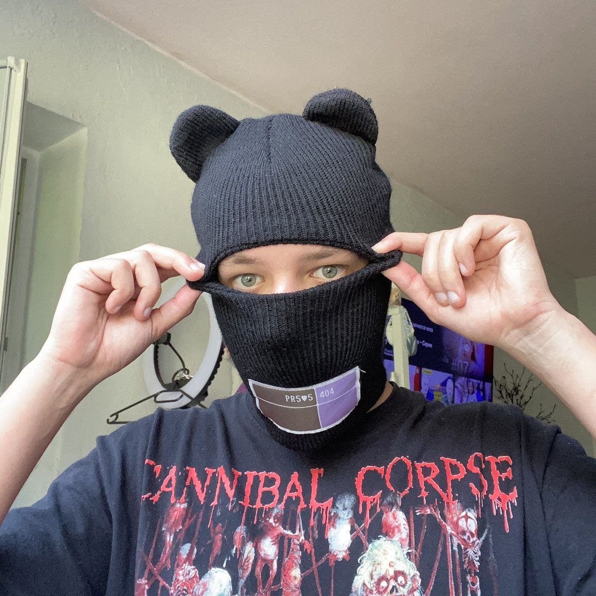 Other × Streetwear RARE MICKEY MOUSE BALACLAVA KNITTED RAP STYLE HAT ...