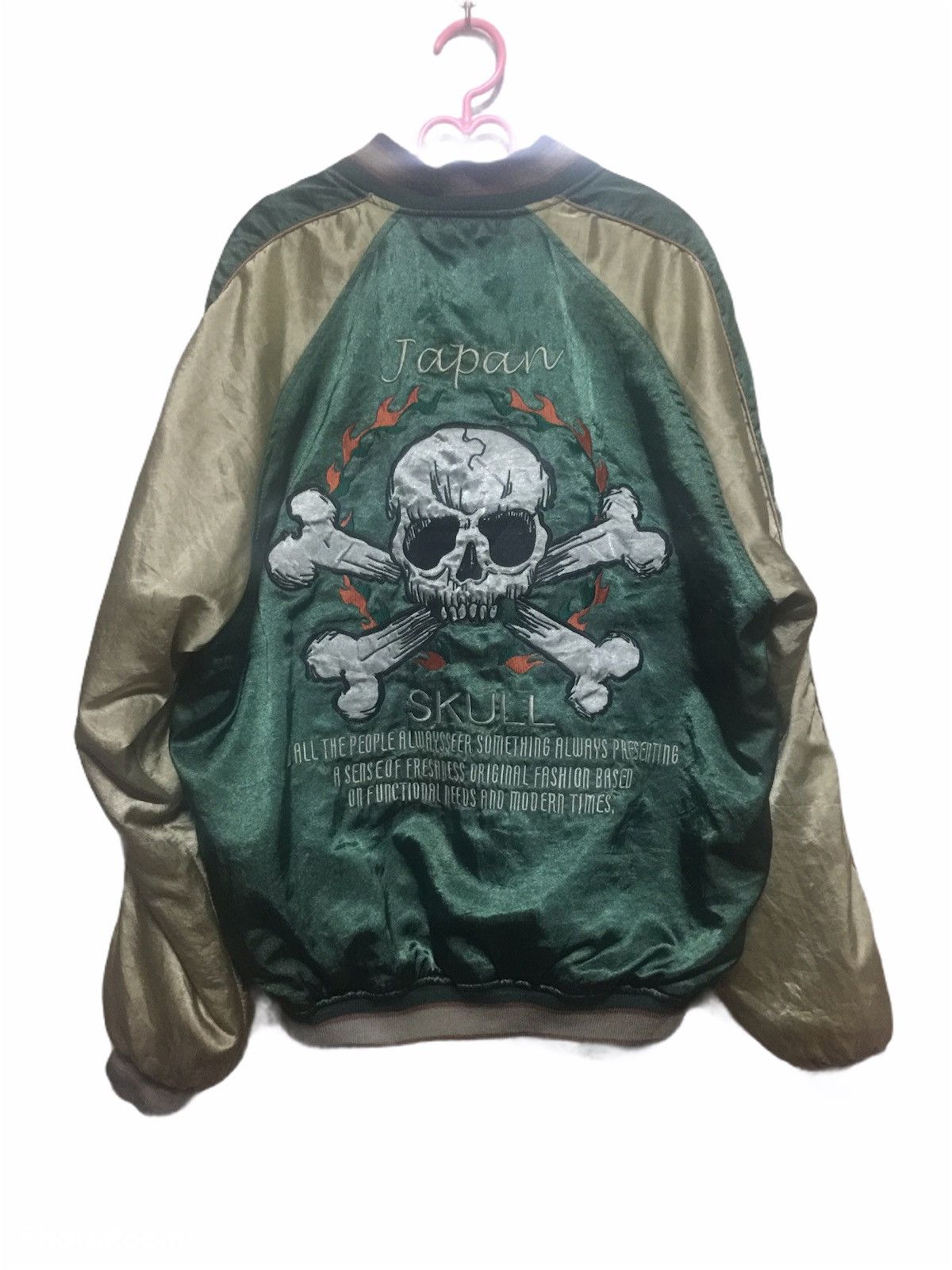 Japanese Brand Nicx Sixx Embroidery Skulls Sukajan Bomber Jacket | Grailed