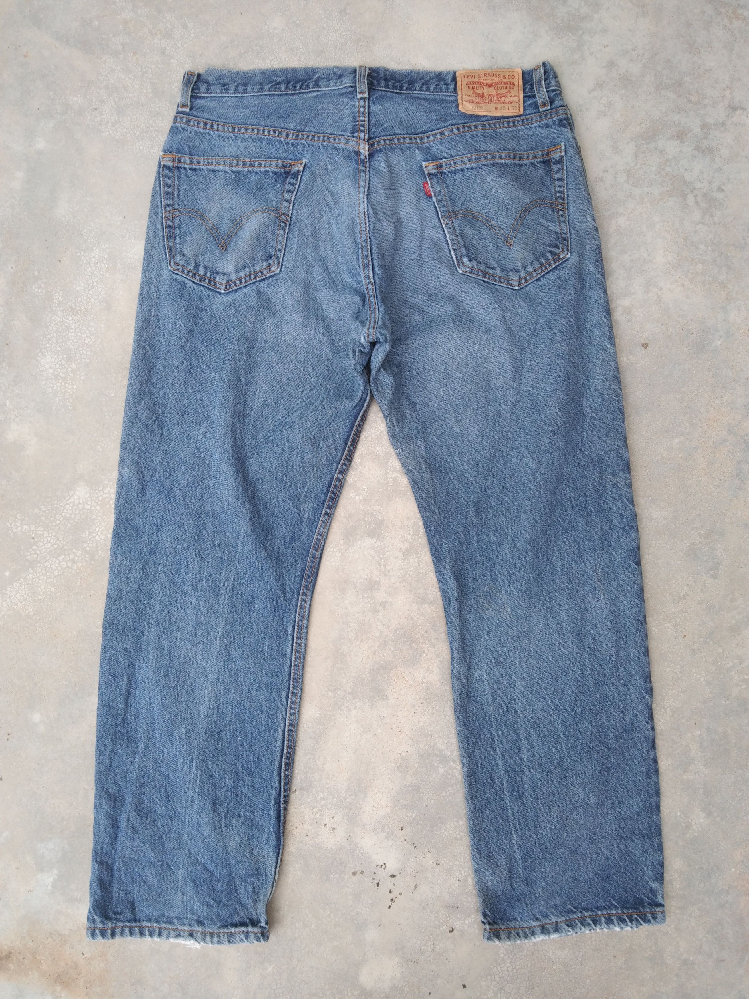 Vintage Vintage Levi's Jeans 505 Light Wash Distressed Denim 36x30 | Grailed