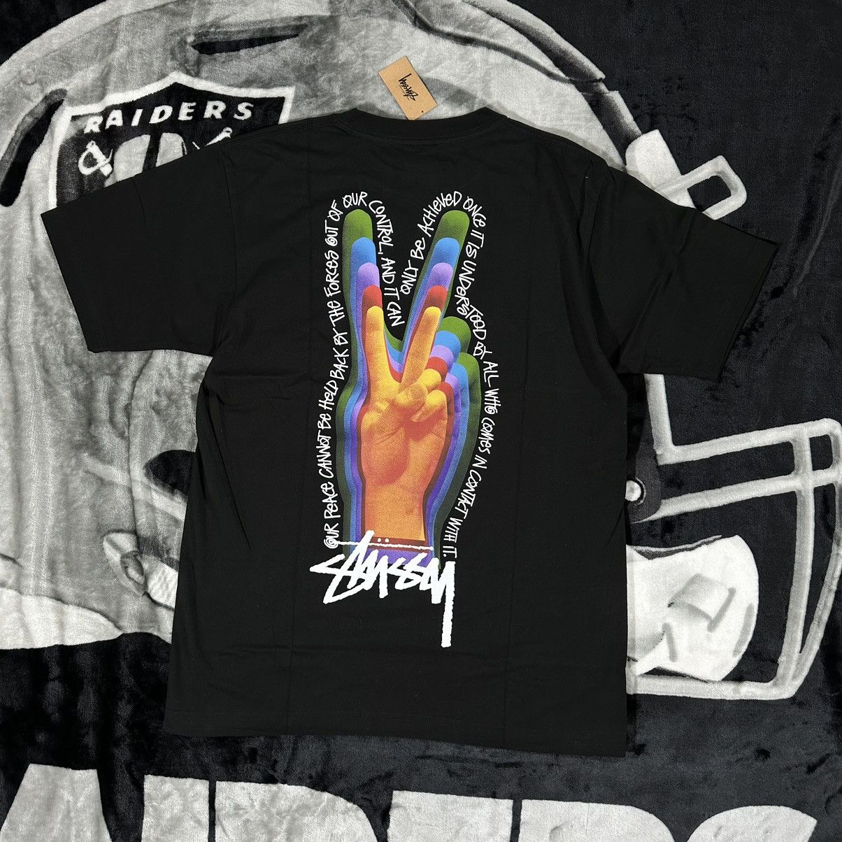 Stussy STUSSY PEACE SIGN TEE - L | Grailed