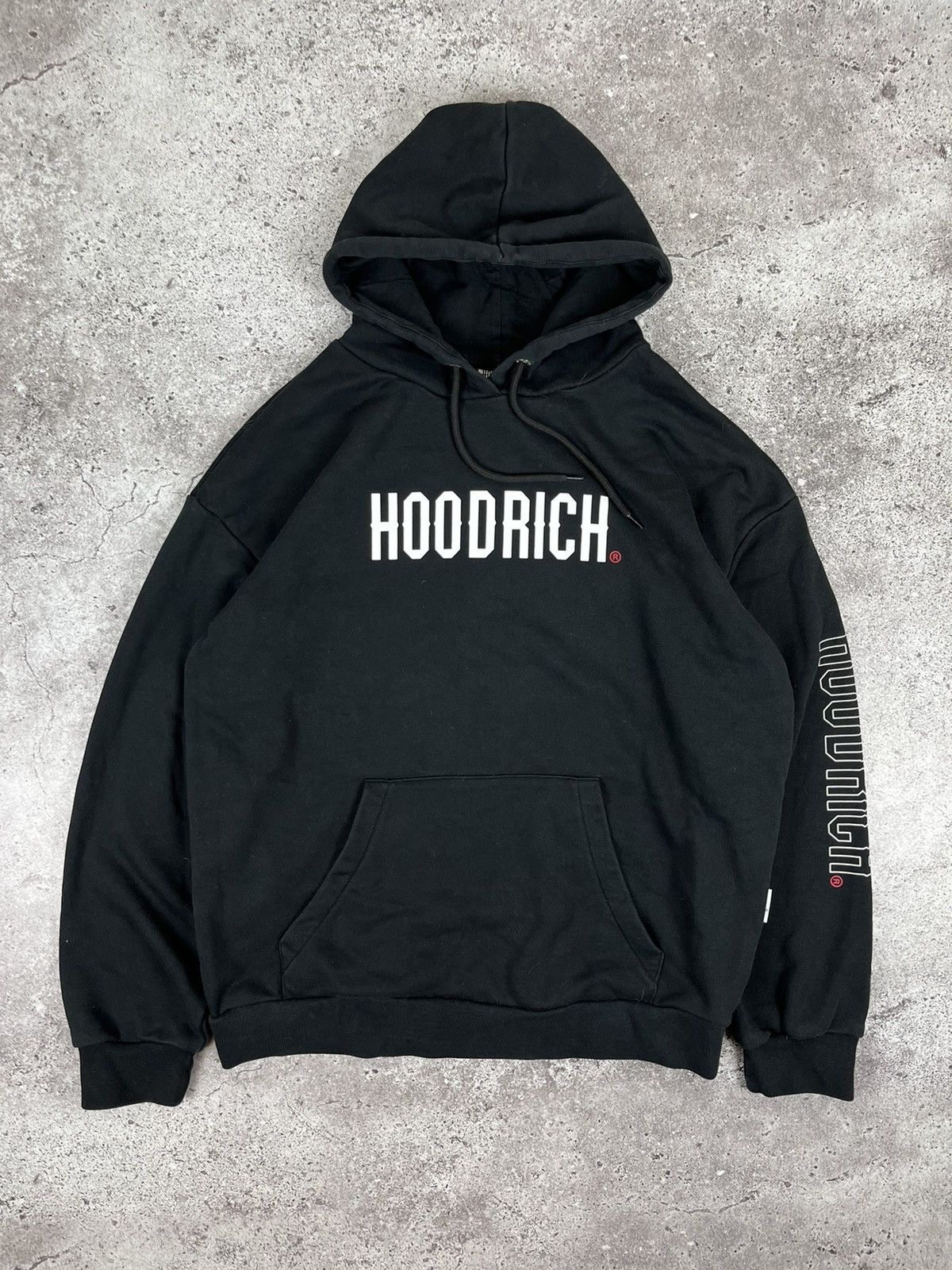 Streetwear Hoodrich Black Logo Hoodie | Grailed