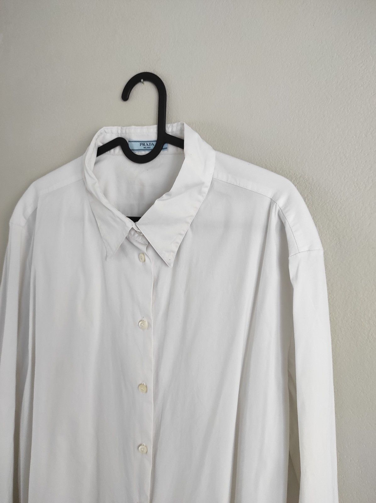 Designer × Prada Classic white basic Prada button up shirt | Grailed