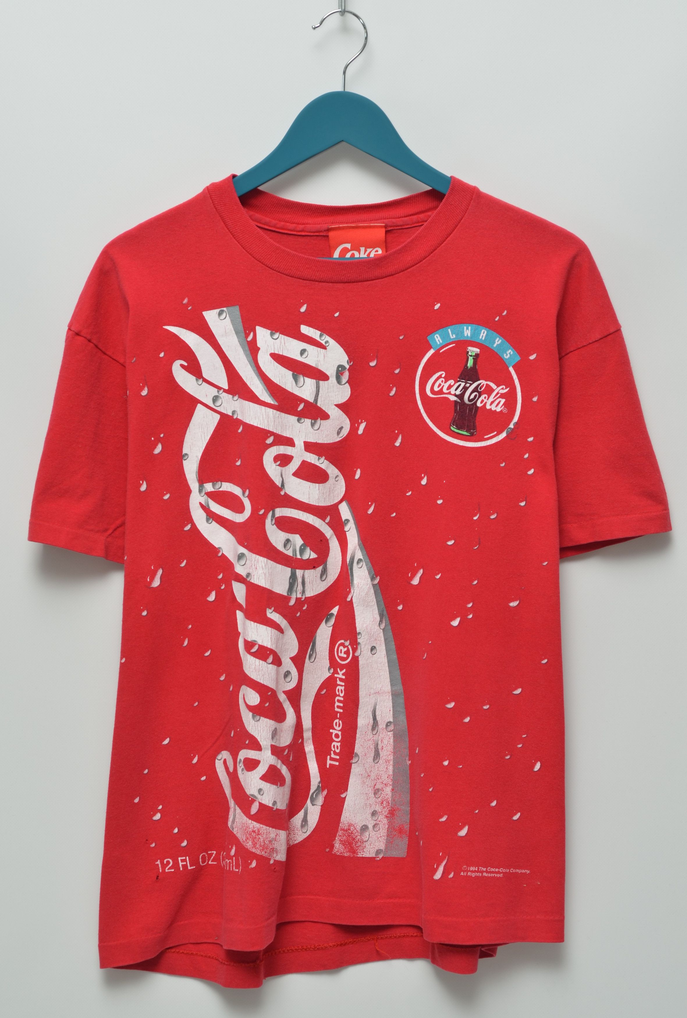 Coca Cola × Hype × Vintage Coca-Cola Vintage 1994 Cotton Tee Shirt Made ...