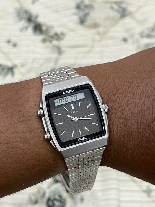 Vintage VINTAGE SEIKO SILVER WAVE ANA DIGI QUARTZ WATCH | Grailed
