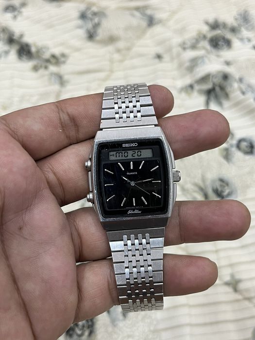 Vintage VINTAGE SEIKO SILVER WAVE ANA DIGI QUARTZ WATCH | Grailed