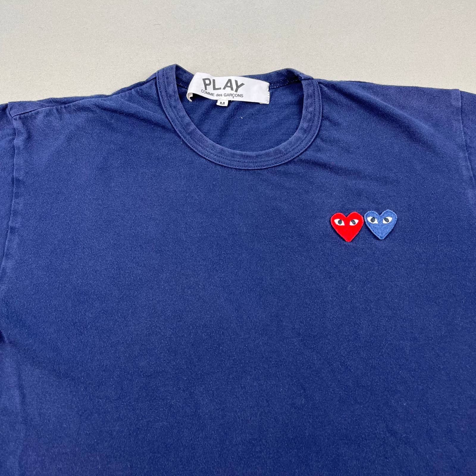 Comme des Garcons Comme Des Garcones CDG Play Double Hearts T-Shirt ...