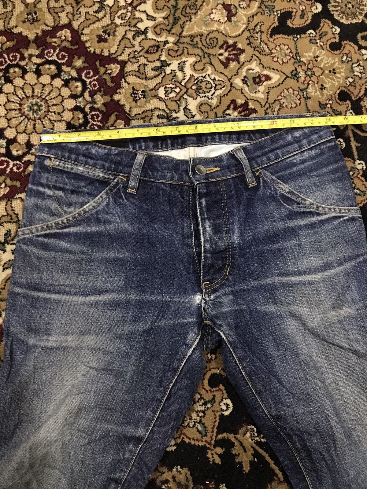 Attachment Attachment fly button heavyweight Denim jeans | Grailed