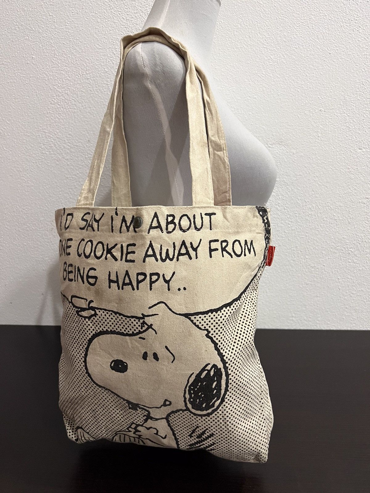 Peanuts Snoopy Overprint Tote Bag | Grailed