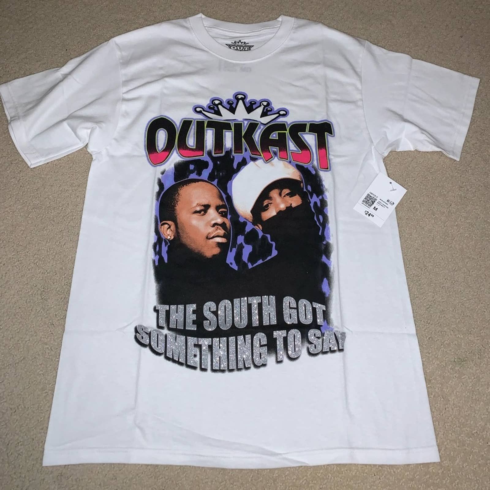 Forever 21 NWT Forever 21 White OutKast Shirt with Silver Lettering ...