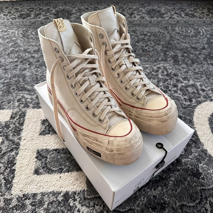 Visvim Visvim Ivory Skagway G. Hi Pattern Sneakers | Grailed