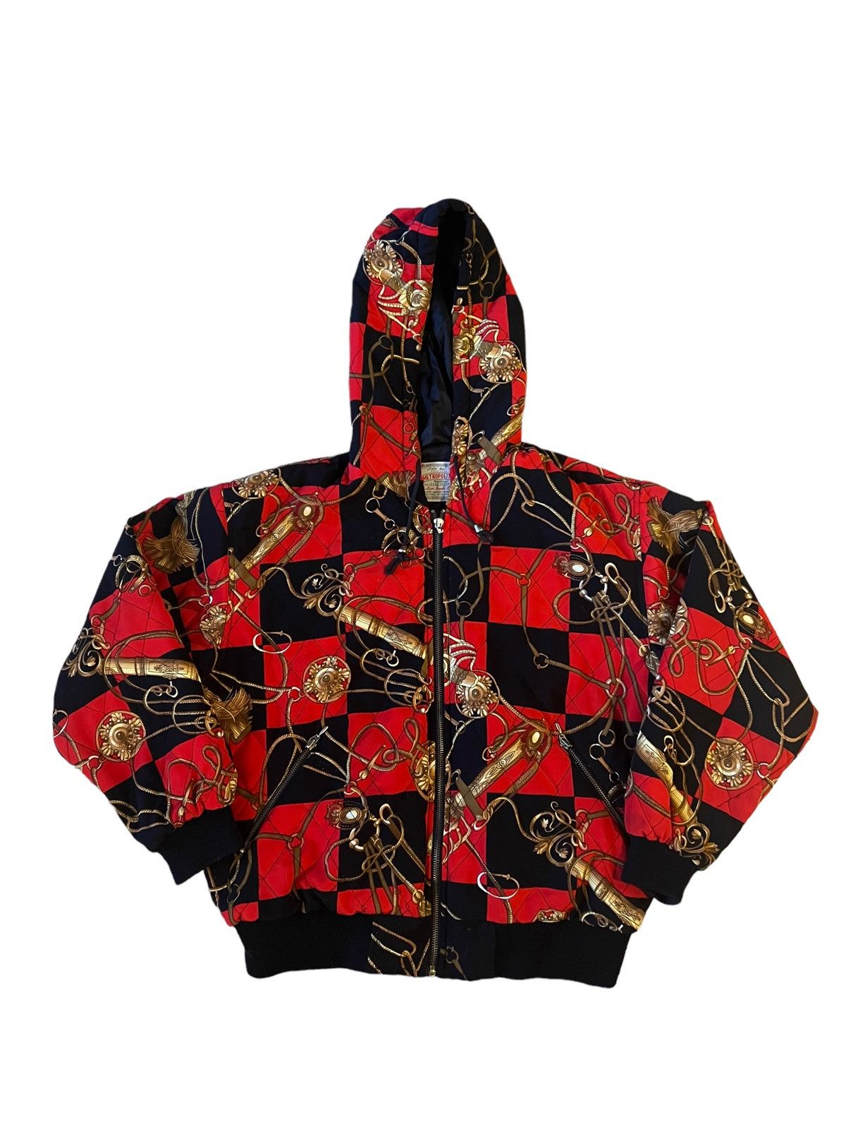 Vintage Metropolitan AOP Satin Custom Bomber Jacket Chanel Inspired ...