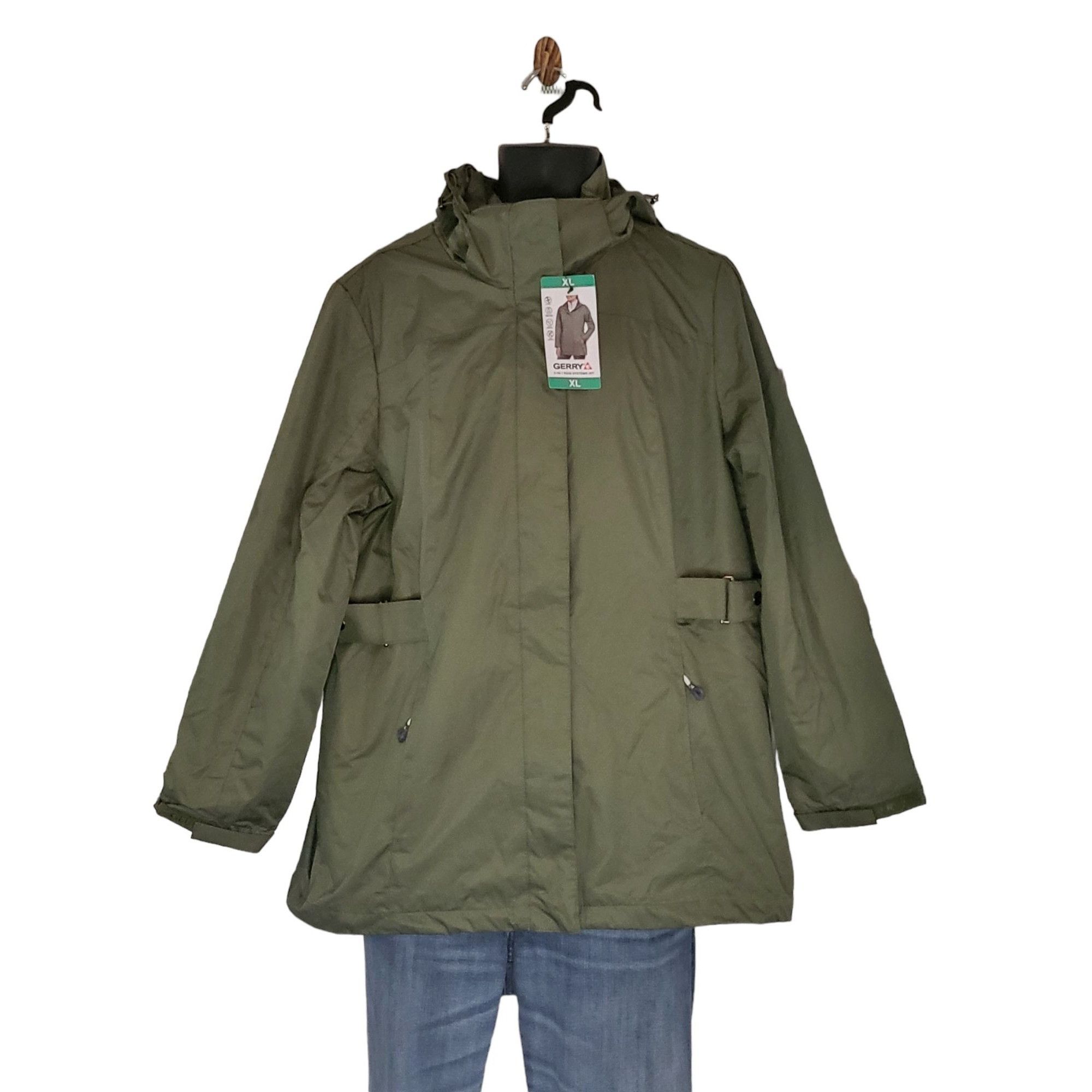 Other Gerry 3 In 1 Rain Systems Army Green Sz XL Waterproof Jacket ...