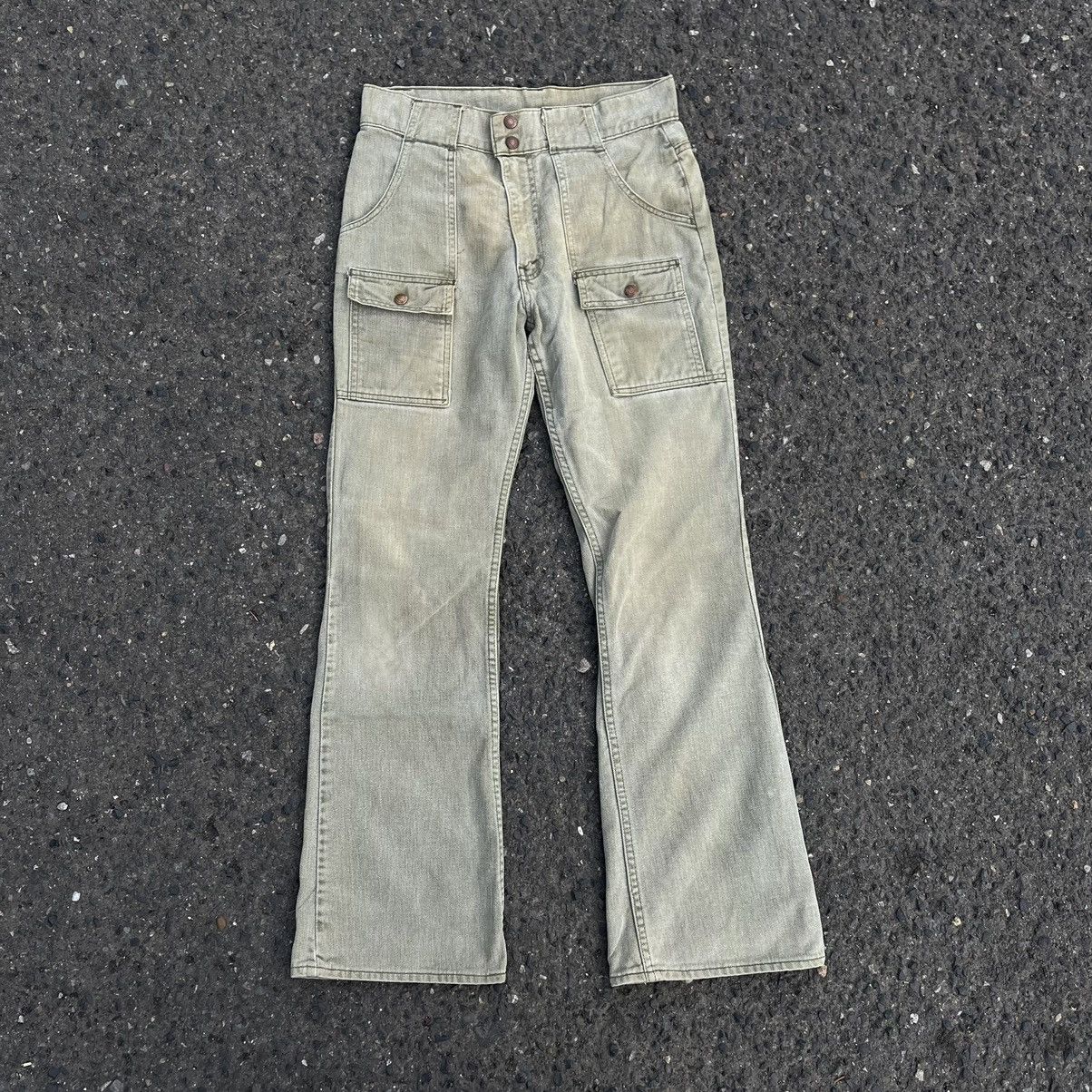 Vintage Vintage 60s 70s sage Big E moleskin flared Levi’s bush jeans ...
