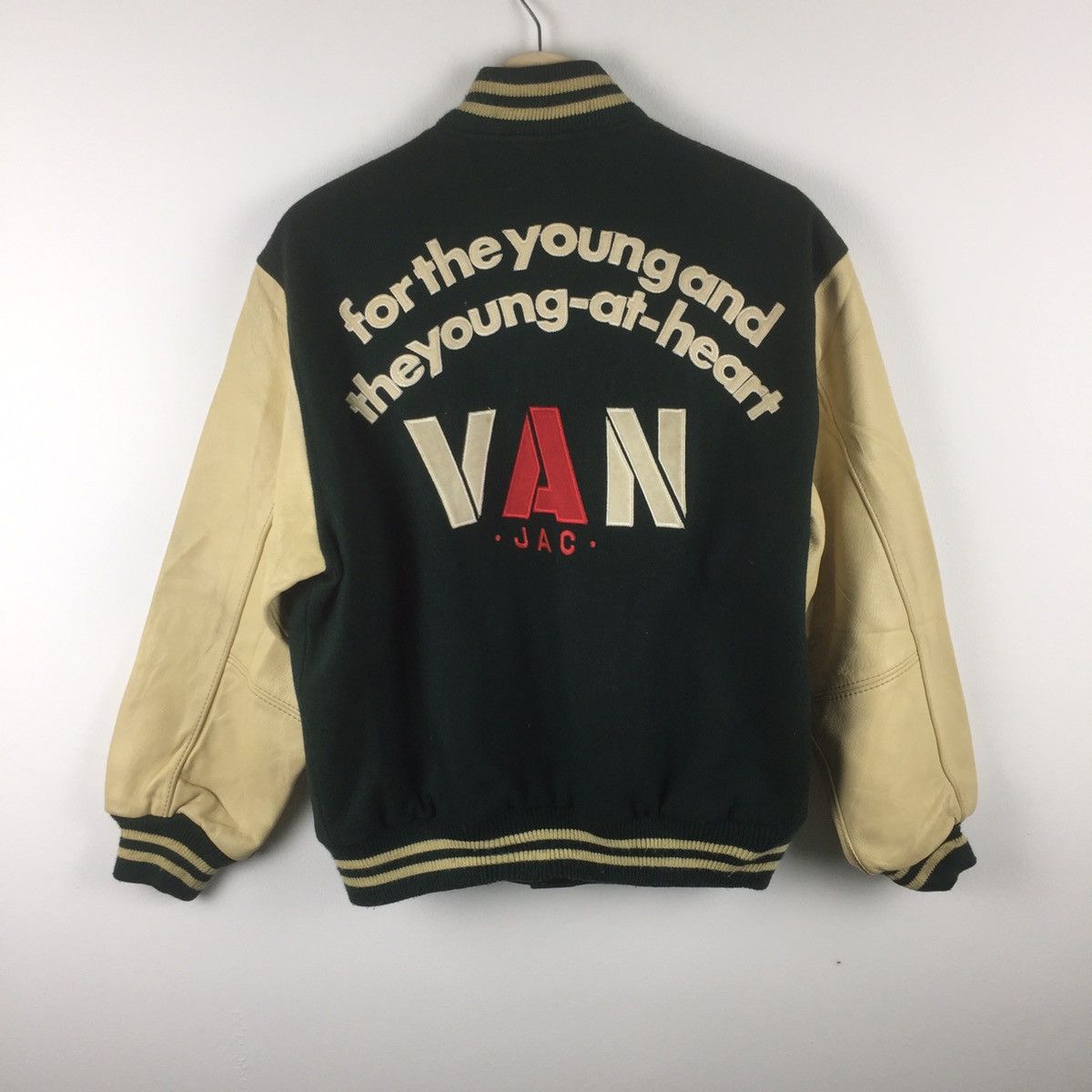 Van × Vintage Vintage Van varsity jacket big spell out | Grailed