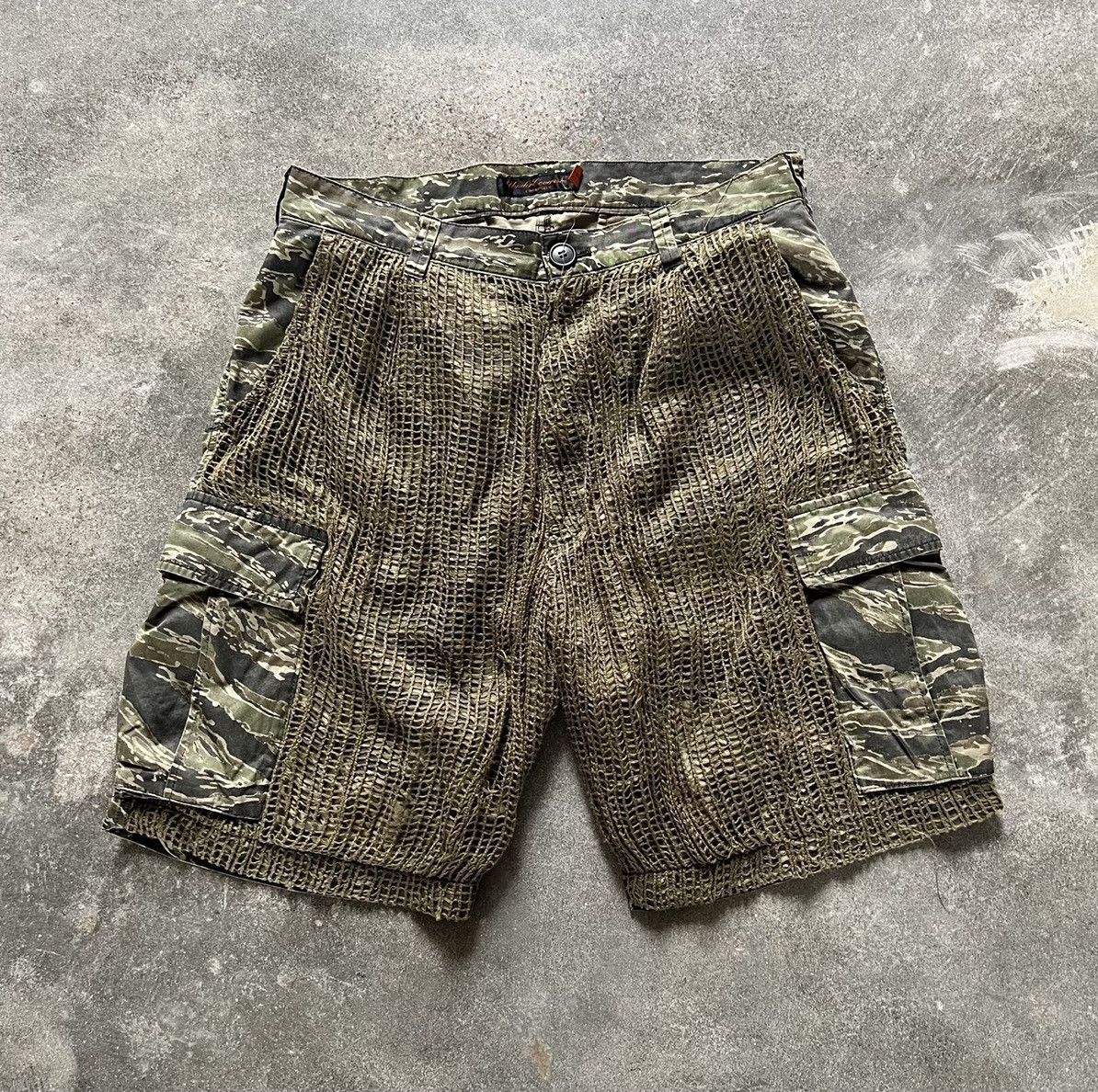Undercover Undercover SS06 netted Tiger Camo Shorts | Grailed
