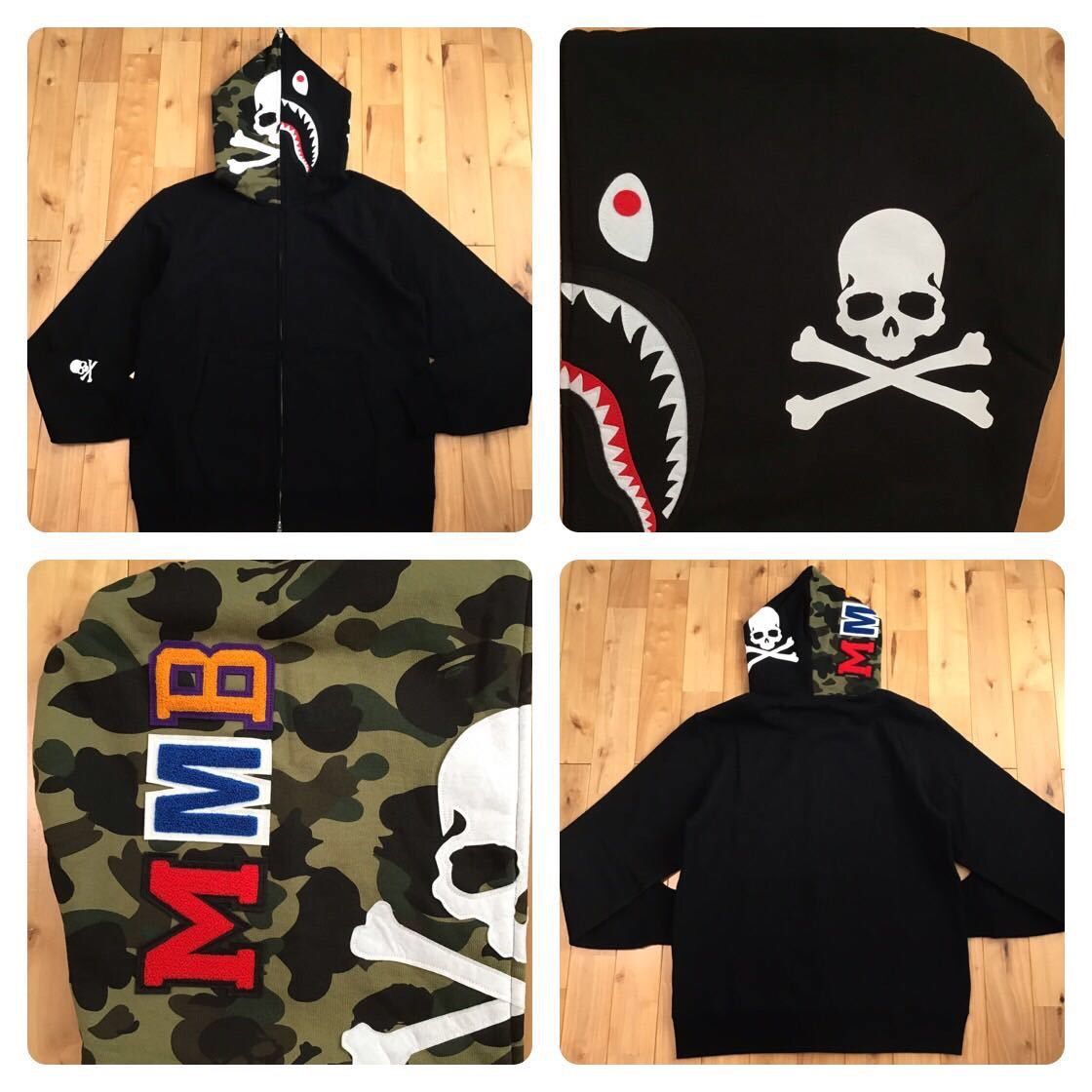 Bape BAPE × mastermind skull shark full zip hoodie a bathing ape | Grailed