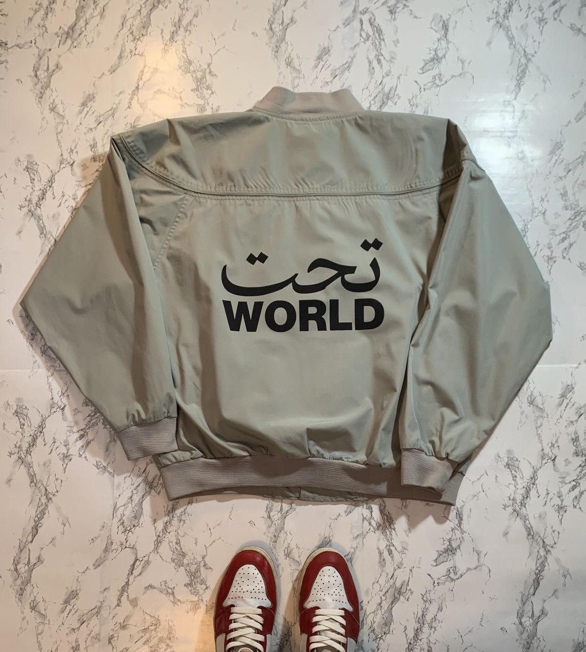 Vintage Arabic Under World Bomber Jacket Grey | Grailed