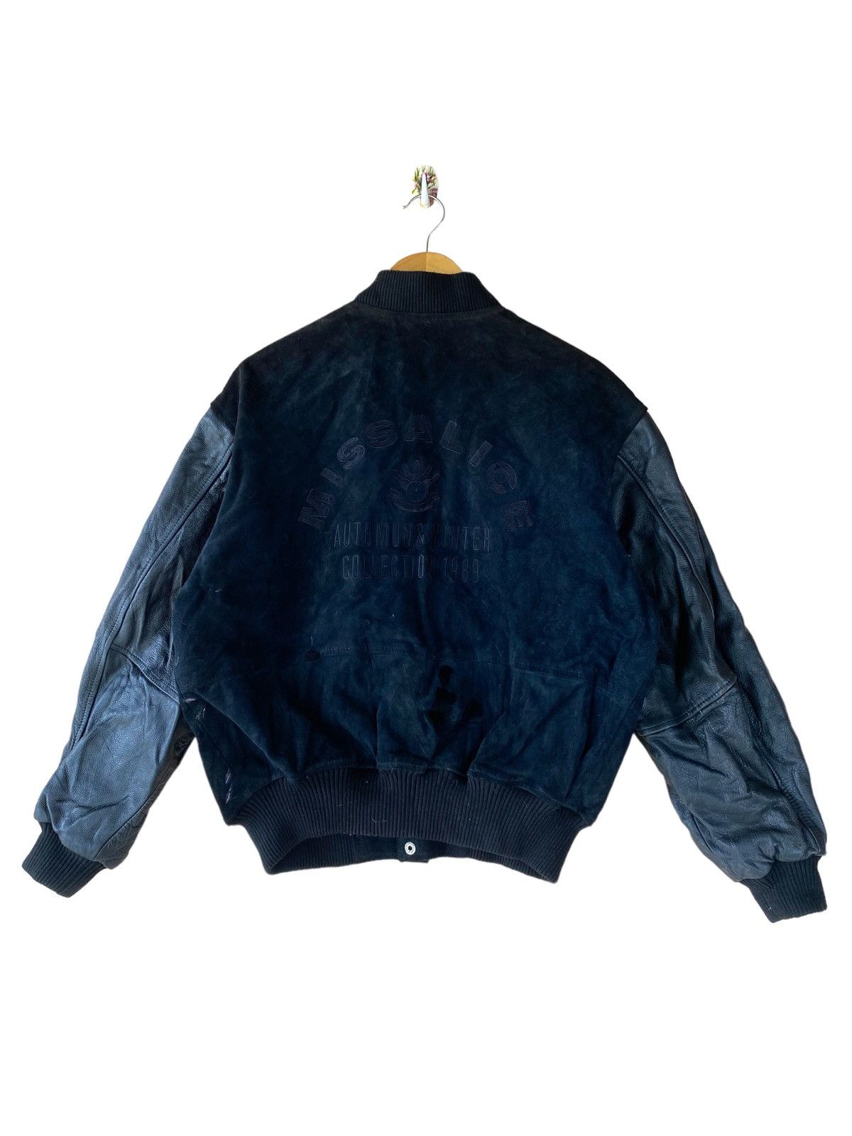 Leather Jacket × Varsity Jacket BOWLING VARSITY FULL LEATHER MISS ALICE ...