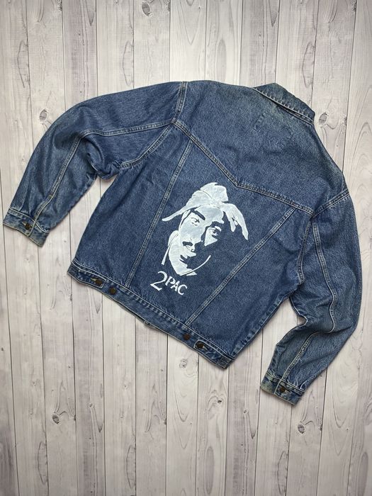 Vintage Vintage Denim jacket 2Pac TuPac Wrangler Custom Rare Size M ...