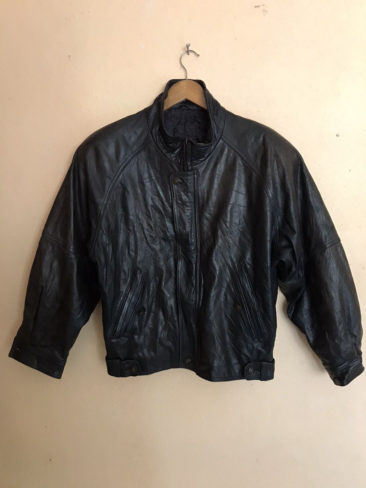 Leather Jacket × Racing Rare Leather jacket biker racing jacket ...