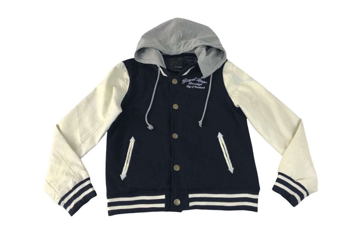 Brand Vtg Varsity Jacket Dig Deep Black Label Leather Pvc Design | Grailed