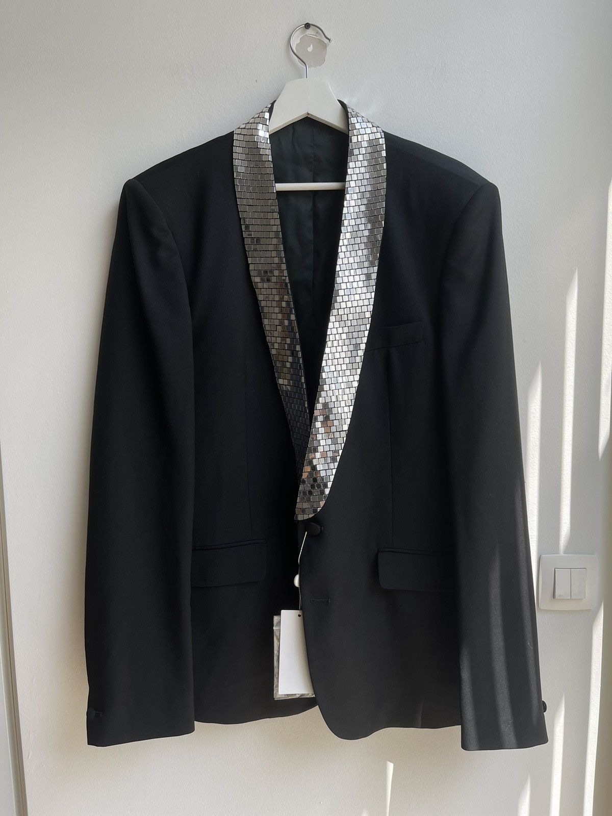 Maison Margiela SS09 Black Blazer With Disco Ball Lapel | Grailed