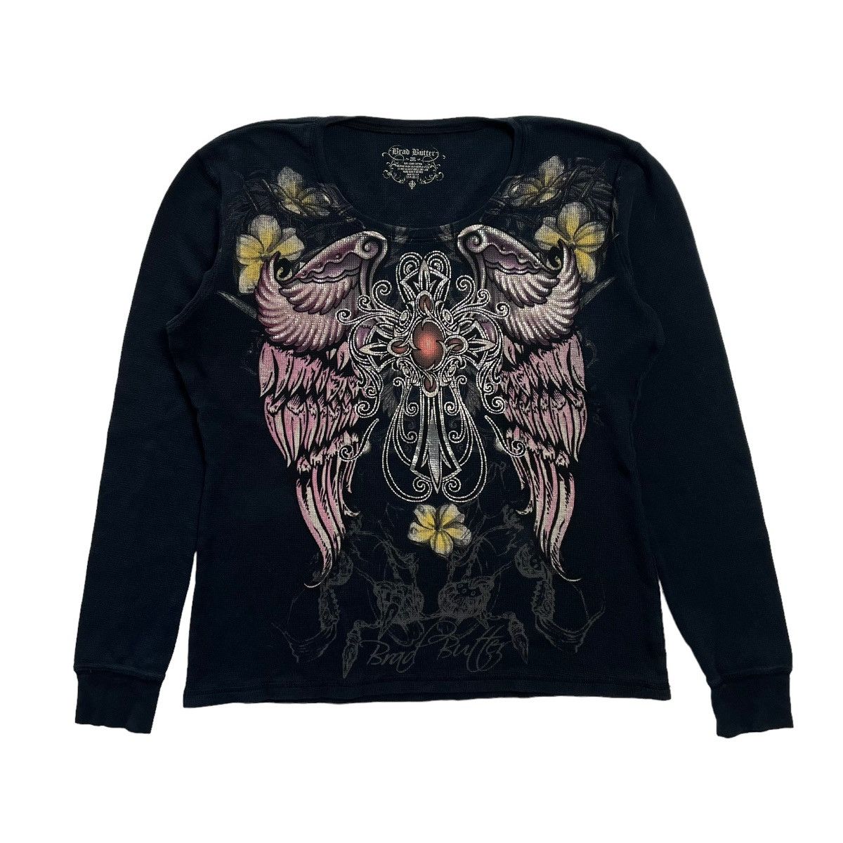 Affliction × Streetwear × Vintage Brad Butter Cross Wing Cyber Y2K ...