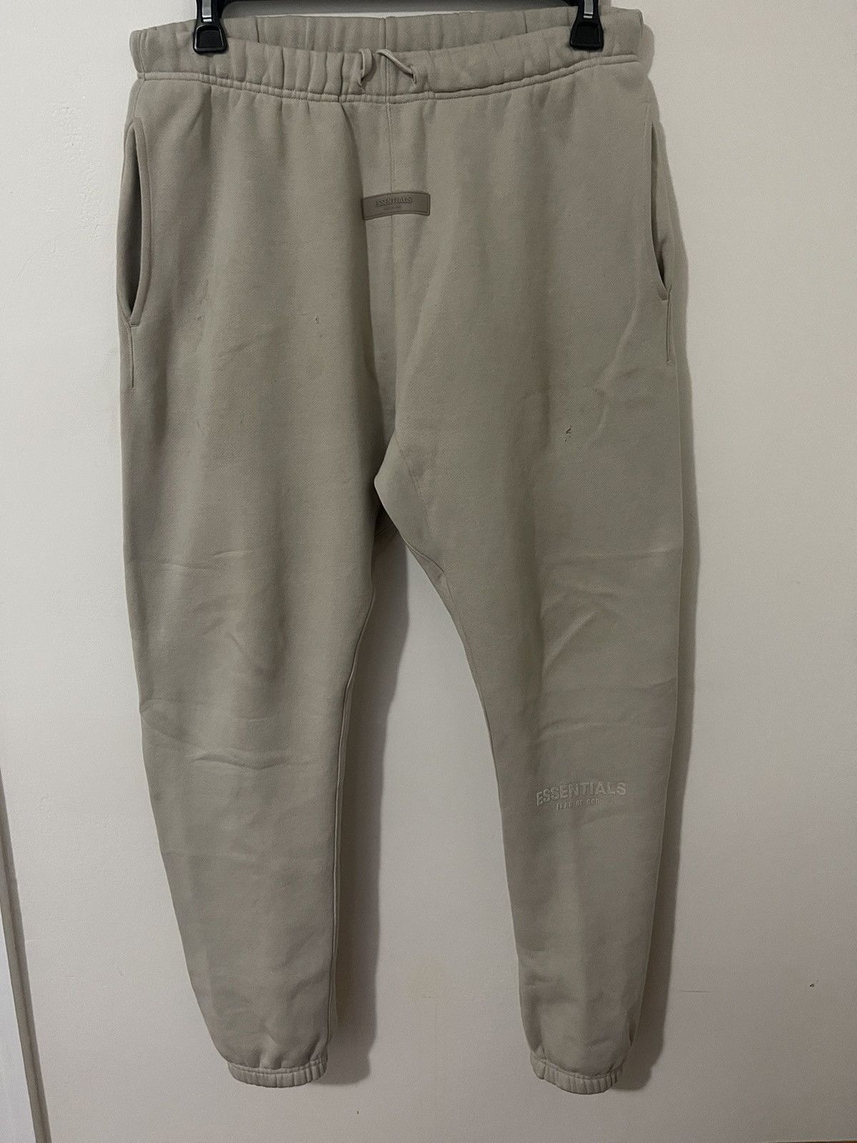Fear of God Essential FOG Sweatpants Cream | Grailed